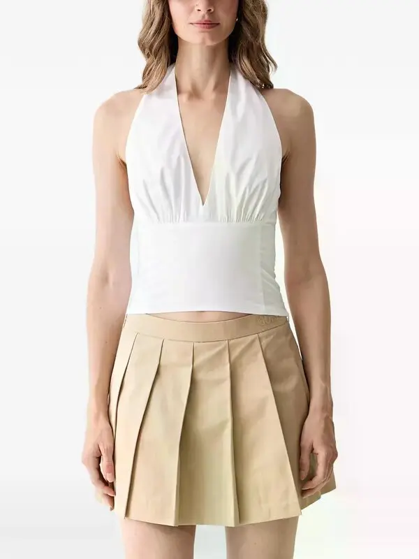 Guess Shirred Halterneck Top