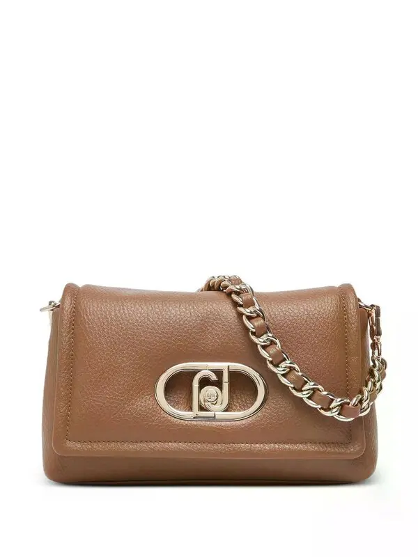 Liu Jo Medium Lapuffy Bag With Embossed Effect And Chain Strap - Brown