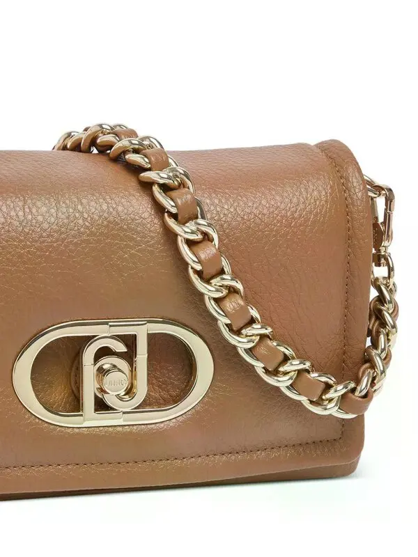 Liu Jo Medium Lapuffy Bag With Embossed Effect And Chain Strap - Brown