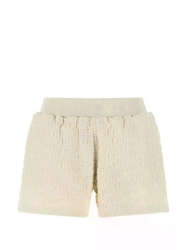 Off-White Logo-jacquard Terry Mini Shorts