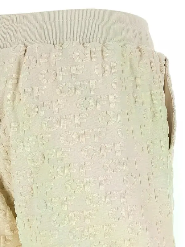 Off-White Logo-jacquard Terry Mini Shorts