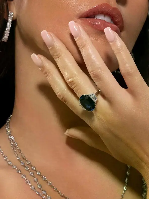 FANTASIA BY DESERIO Sapphire Cubic Zirconia Ring - Silver