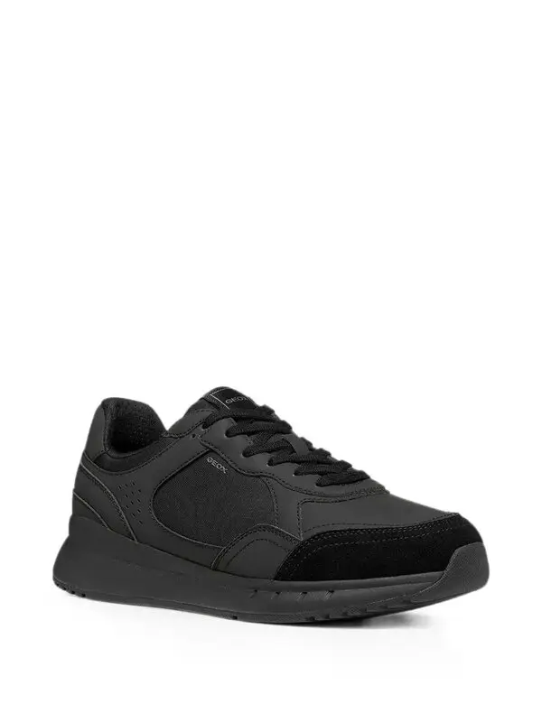 Geox Panelled Lace-up Sneakers - Black