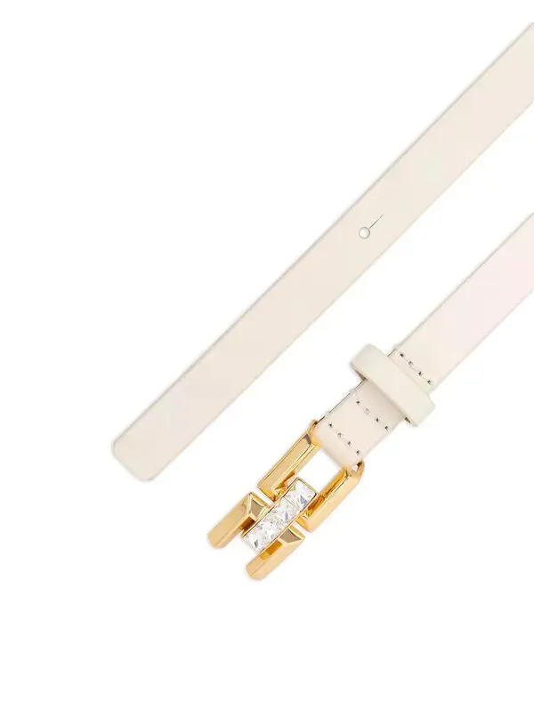 Elisabetta Franchi Crystal-embellished Logo-buckle Belt