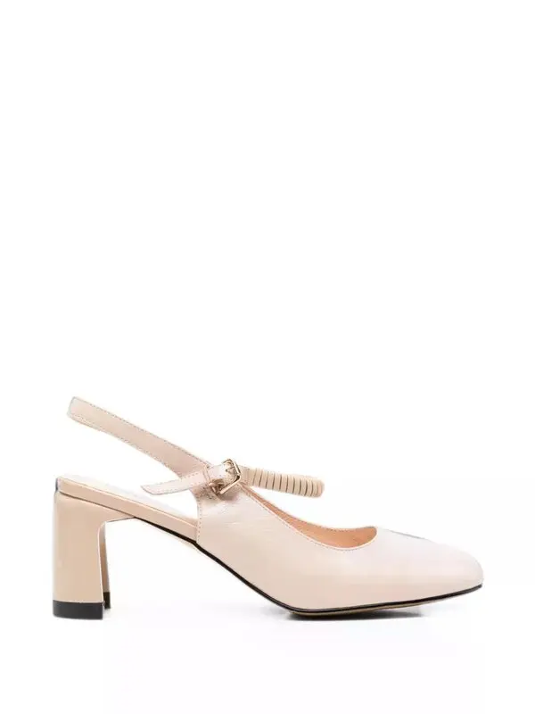 LINDA BAUMANN Buckle-fastening Slingback Pumps - Neutrals