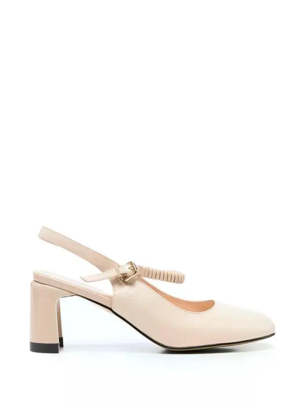LINDA BAUMANN Buckle-fastening Slingback Pumps - Neutrals