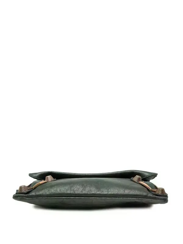 Balenciaga Lambskin Motocross Giant 21 Envelope Clutch Bag - Green