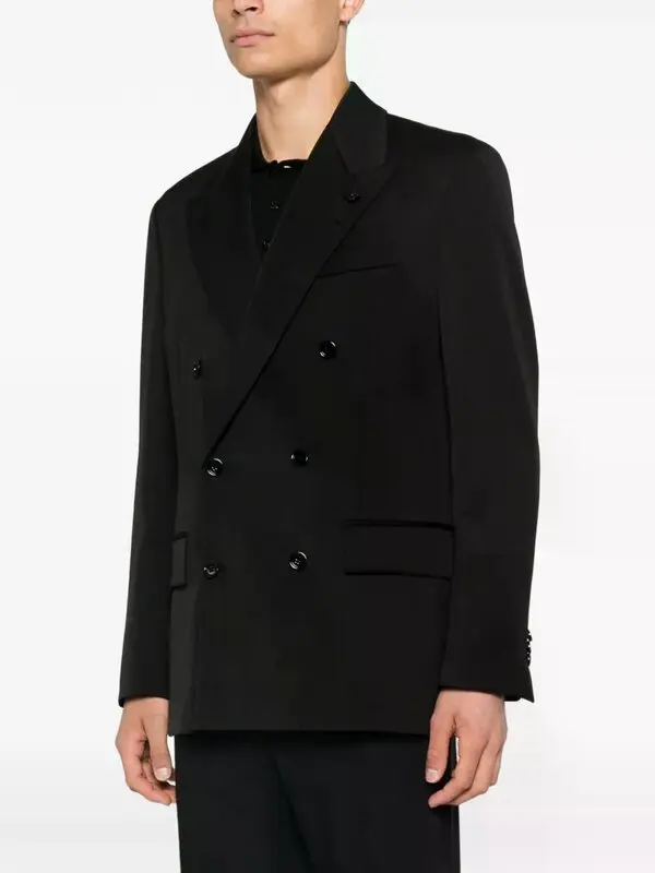 LARDINI Double-breasted Blazer - Black