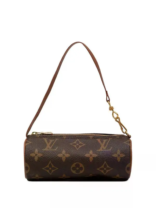 LOUIS VUITTON 1990-2010 Monogram Papillon Pochette Handbag - Brown