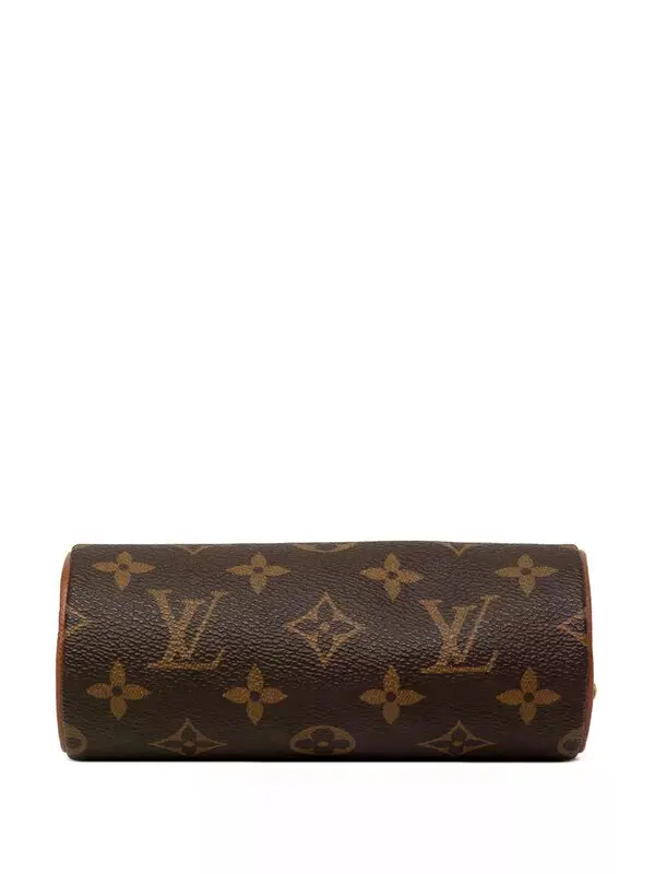 LOUIS VUITTON Monogram Papillon Pochette Handbag - Brown