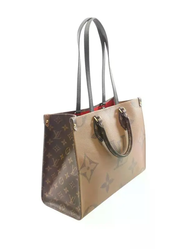 LOUIS VUITTON Monogram Reverse Giant Onthego Mm Satchel - Brown
