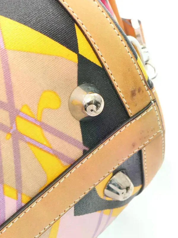 Dior 2004 Printed Coated Canvas Satchel