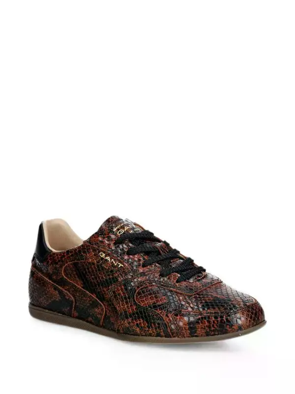 Gant Snakeskin-effect Lace-up Sneakers - Brown