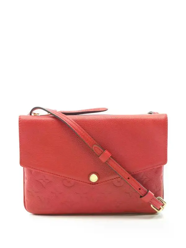 LOUIS VUITTON Monogram Empreinte Twice Crossbody Bag - Red