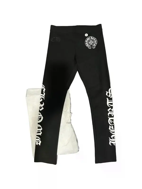 Chrome Hearts Horseshoe Logo-print Leggings - Black