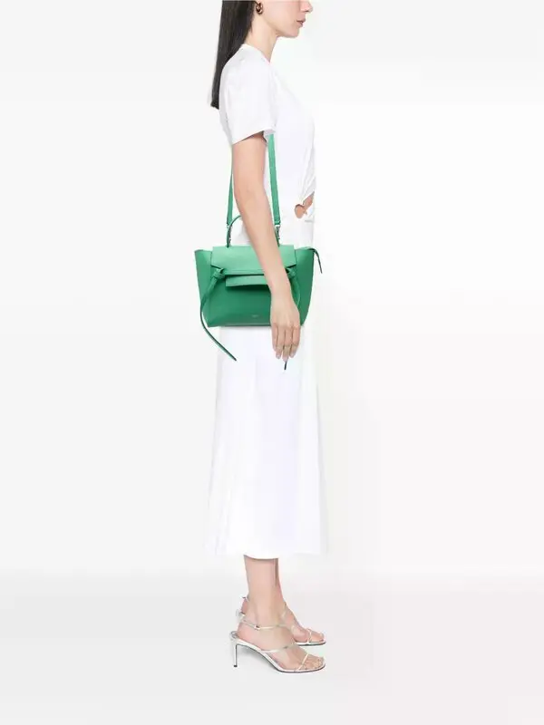 Celine Micro Grained Calfskin Belt Bag Satchel - Green