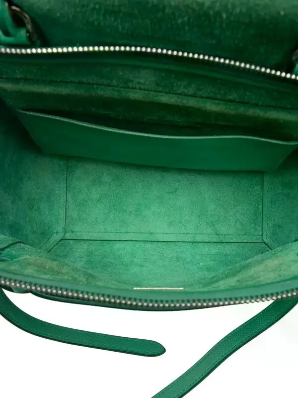 Celine Micro Grained Calfskin Belt Bag Satchel - Green