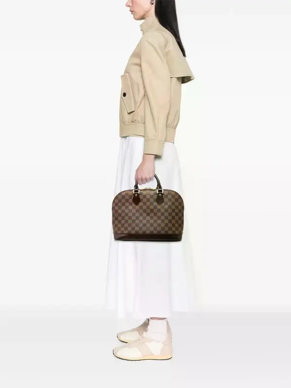 LOUIS VUITTON Damier Ebene Alma Pm Handbag - Brown