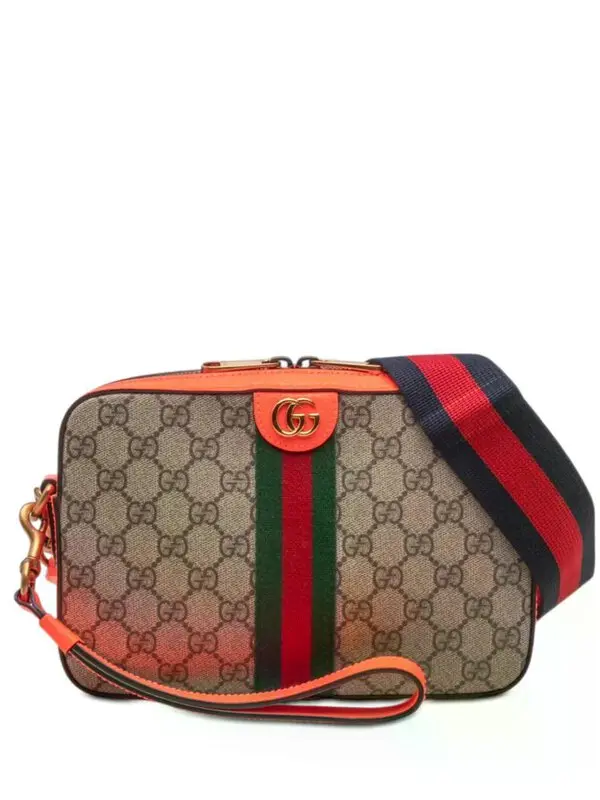 Gucci 2016-2026 Small Gg Supreme Web Ophidia Crossbody Bag - Neutrals