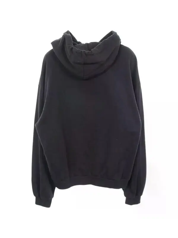 Celine Triomphe Embroidery Loose Hoodie - Black