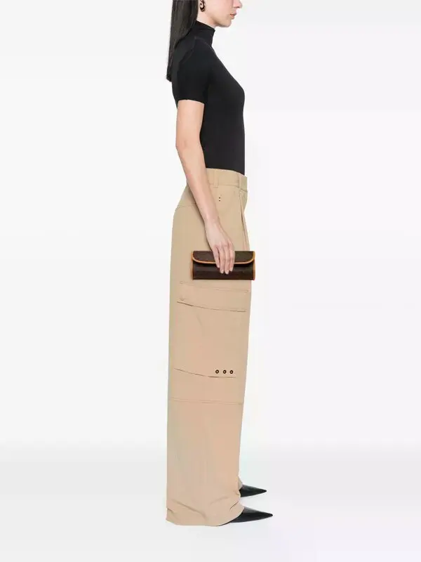 Celine 20th Century Macadam Coated Canvas Clutch Bag - Brown