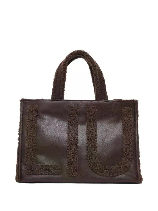 Liu Jo Large Tote Bag With Logo - Brown