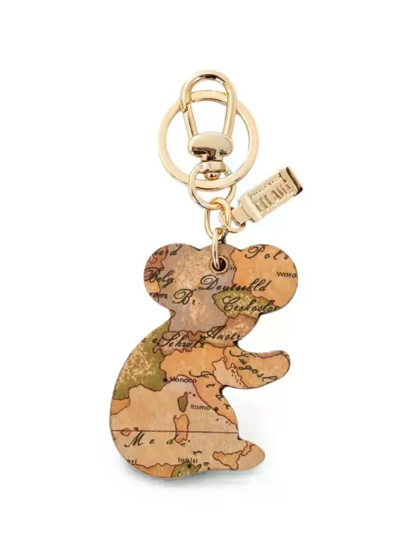 ALVIERO MARTINI 1° CLASSE Map Print Koala Motif Keyring - Neutrals