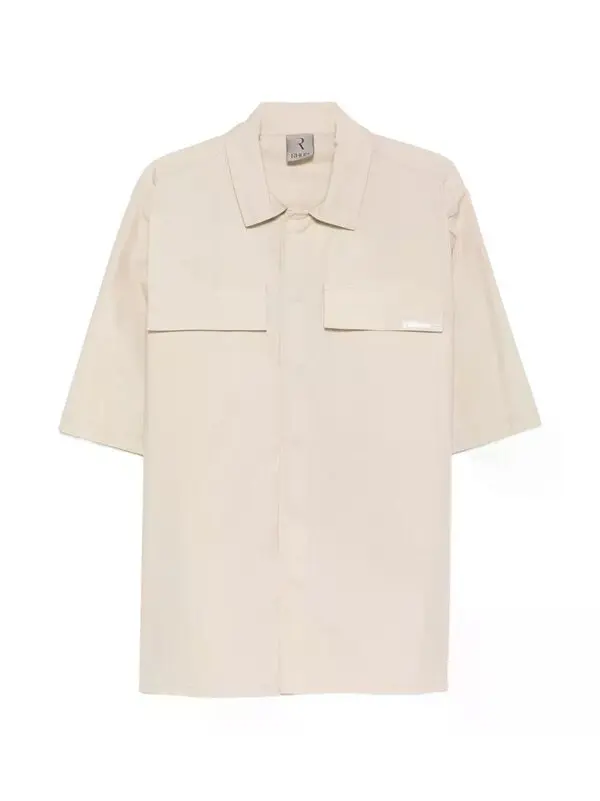 RHUN Short-sleeve Flap-pocket Shirt - Neutrals