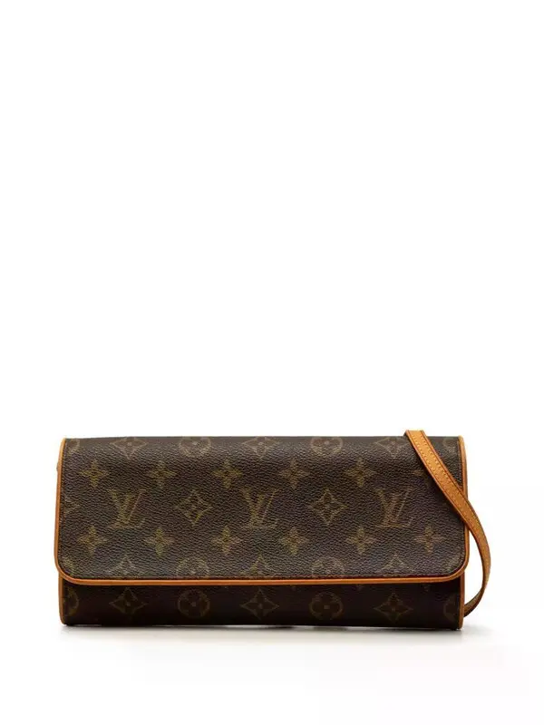 LOUIS VUITTON 2011 Monogram Pochette Twin Gm Crossbody Bag - Brown