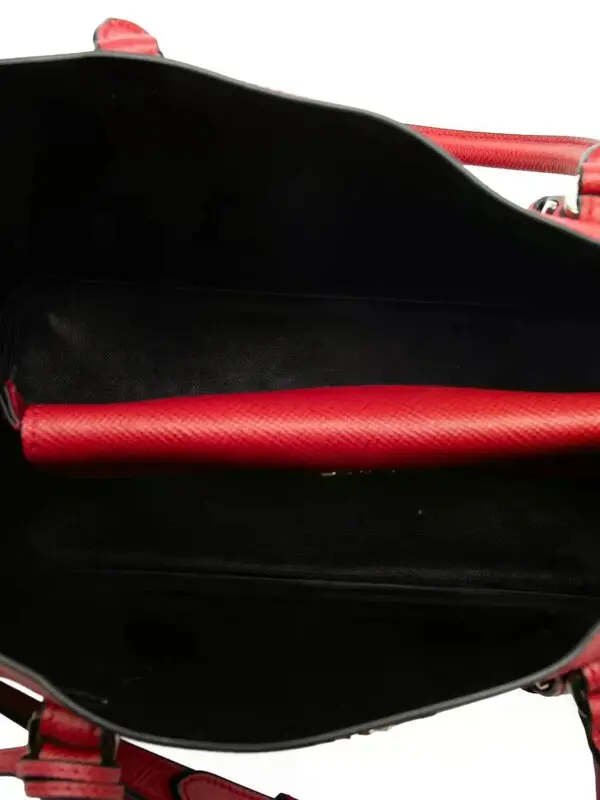 Prada Saffiano Leather Double Handle Satchel - Red
