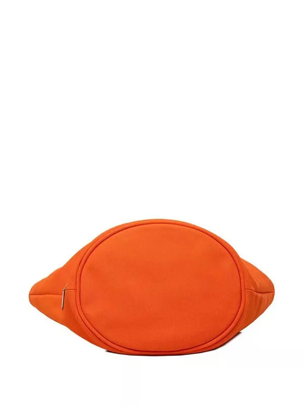 Prada Canvas Logo Tote - Orange