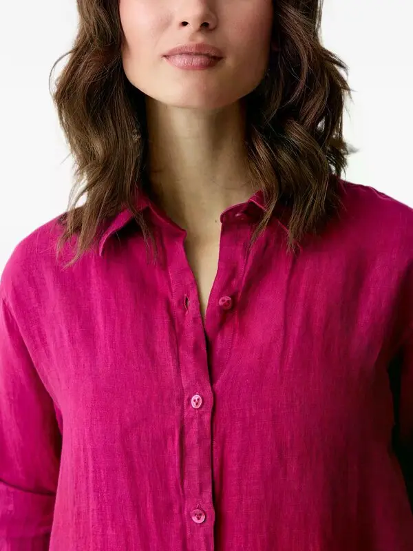 Vilebrequin Linen Shirt Dress With Roll-tab Sleeves