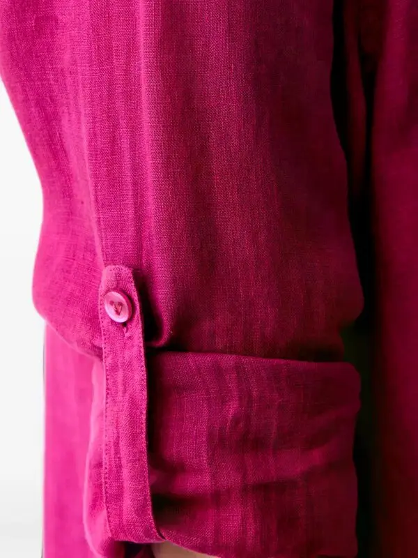 Vilebrequin Linen Shirt Dress With Roll-tab Sleeves