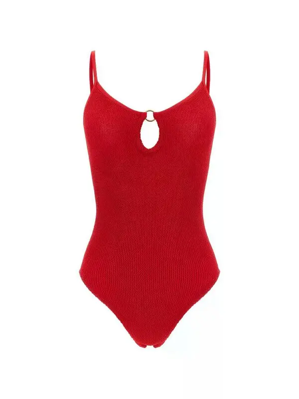 Hunza G Toni Ring-detail Swimsuit - Red