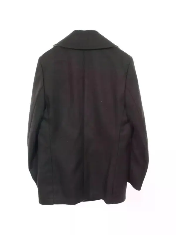 MAISON MARGIELA 2010s Notched Lapels Pea Coat - Black