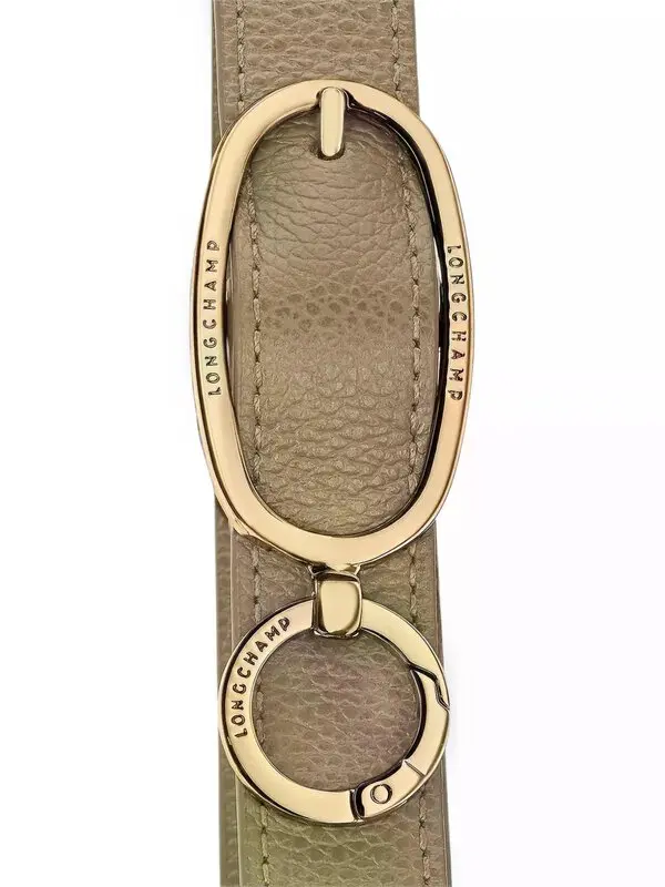 Longchamp Le Foulonné Grained Leather Shoulder Bag - Neutrals