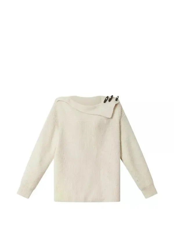 Isabel Marant Étoile Thais Ribbed Knit Sweater With Toggle Fastening - Neutrals