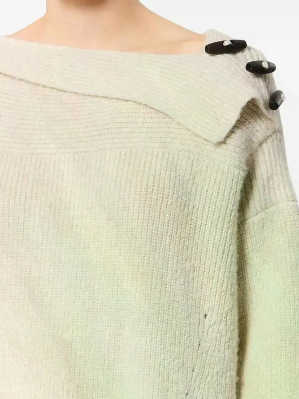 Isabel Marant Étoile Thais Ribbed Knit Sweater With Toggle Fastening - Neutrals