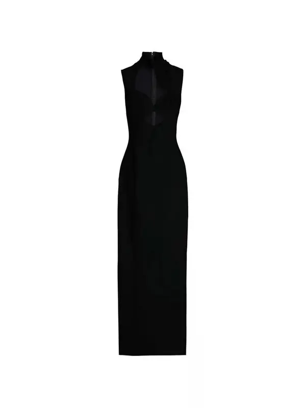 ROKSANDA Kamaria Cutout Crepe Maxi Dress - Black