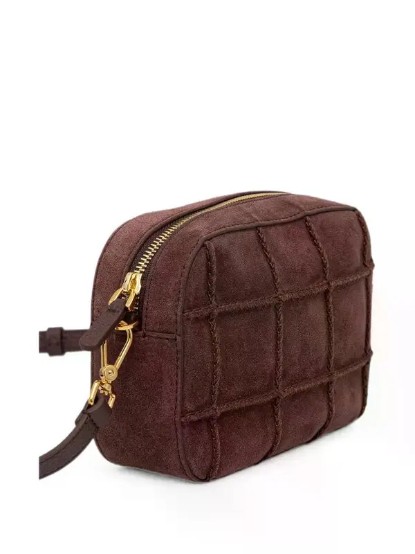 COCCINELLE Quilted Suede-panel Shoulder Bag