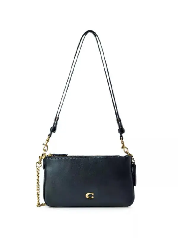 COACH Chain-strap Leather Shoulder Bag - Black