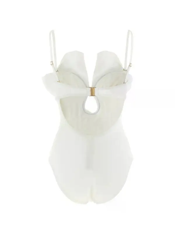 Zimmermann Solstice Ruffled One-piece Swimsuit - White