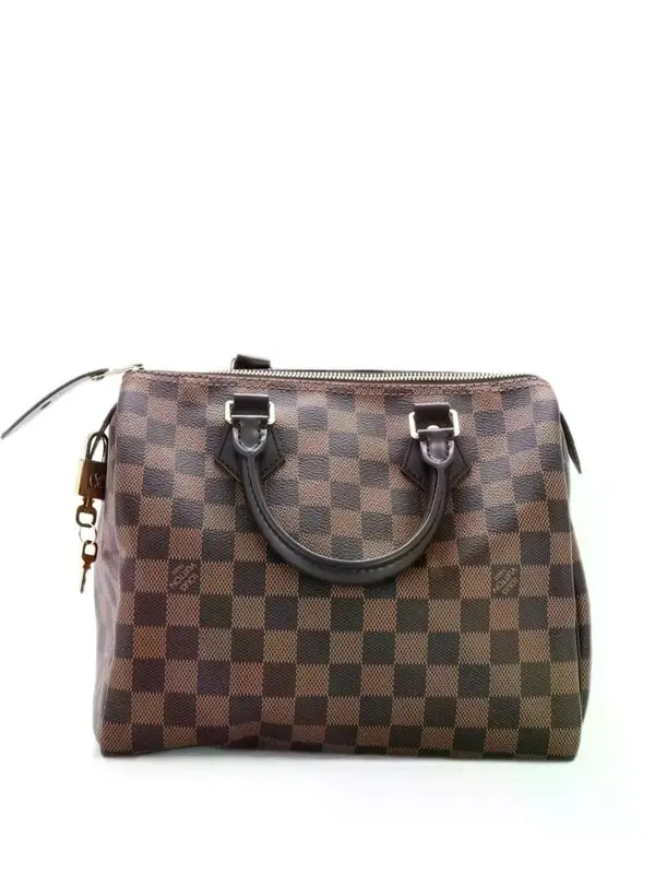 LOUIS VUITTON Speedy Handbag Damier 25 Satchel - Brown