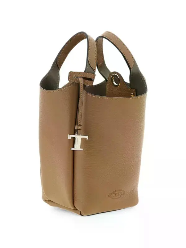 TOD'S T Timeless Leather Bucket Bag - Brown
