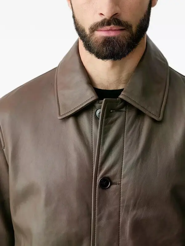 JOOP! Leather Button-up Jacket