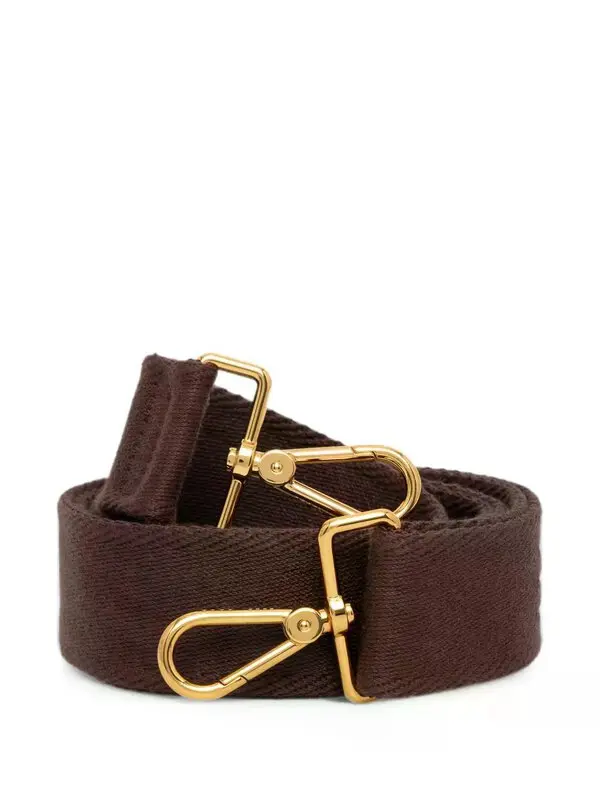 COCCINELLE Logo Jacquard Shoulder Strap - Brown