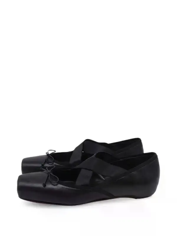 CHRISTIAN LOUBOUTIN Cassiasticina Bow Detail Ballet Flats - Black