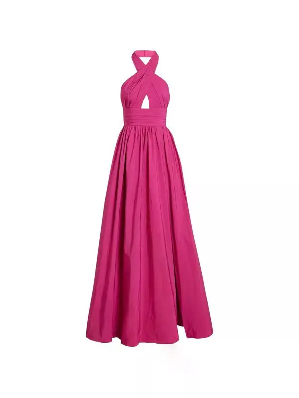 Marchesa Cutout Taffeta Gown - Pink