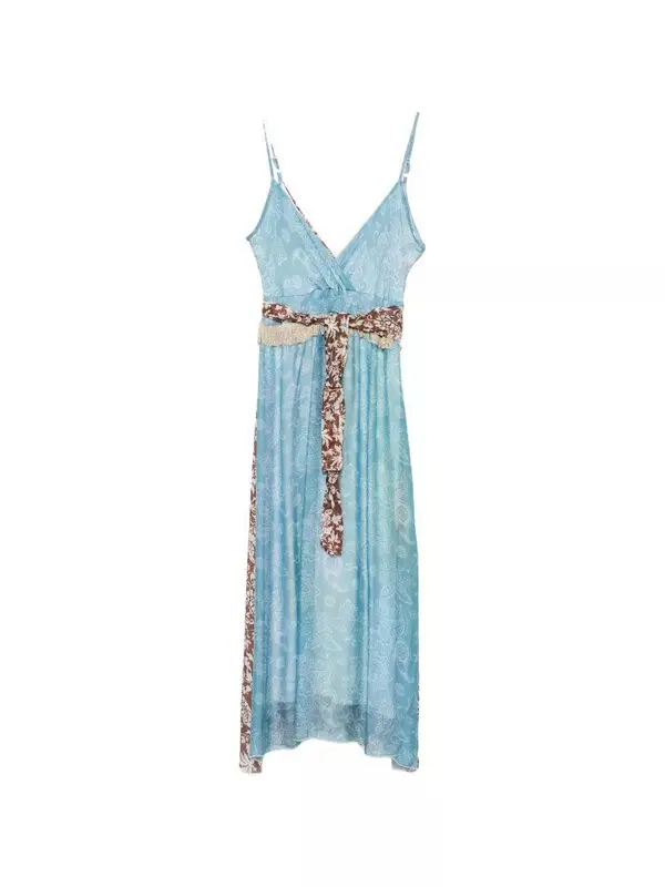 BIKINI MI.MA Paisley-print Fringed Maxi Dress - Blue