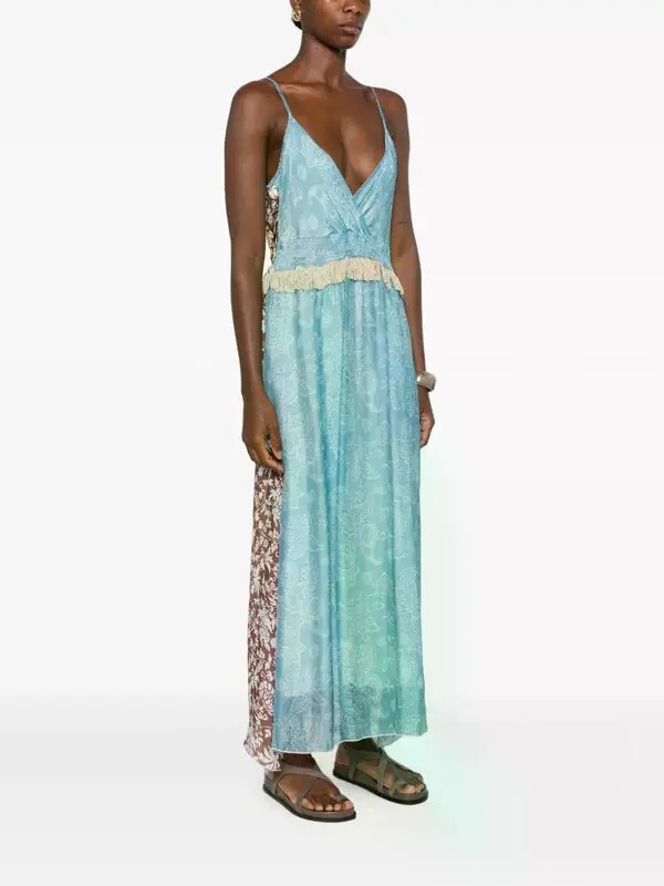 BIKINI MI.MA Paisley Print Fringed Maxi Dress